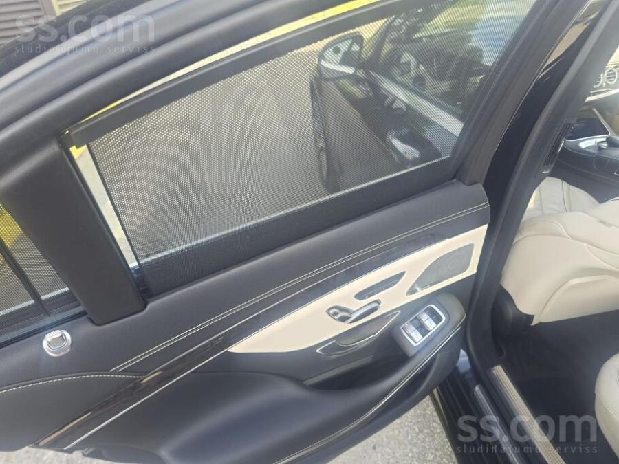 Black Mercedes-Benz S 500 2013 in Riga, with an engine capacity of 5.00 L and mileage of 0 thousand km for 12990 €, photo 6 on AUTOMOTO.COM.LV