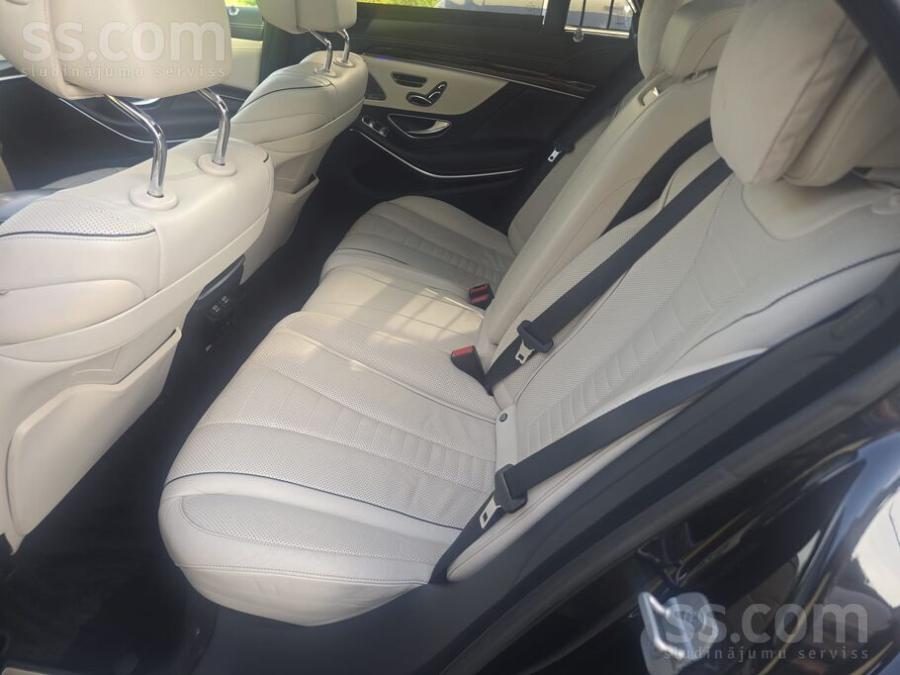 Black Mercedes-Benz S 500 2013 in Riga, with an engine capacity of 5.00 L and mileage of 0 thousand km for 12990 €, photo 8 on AUTOMOTO.COM.LV