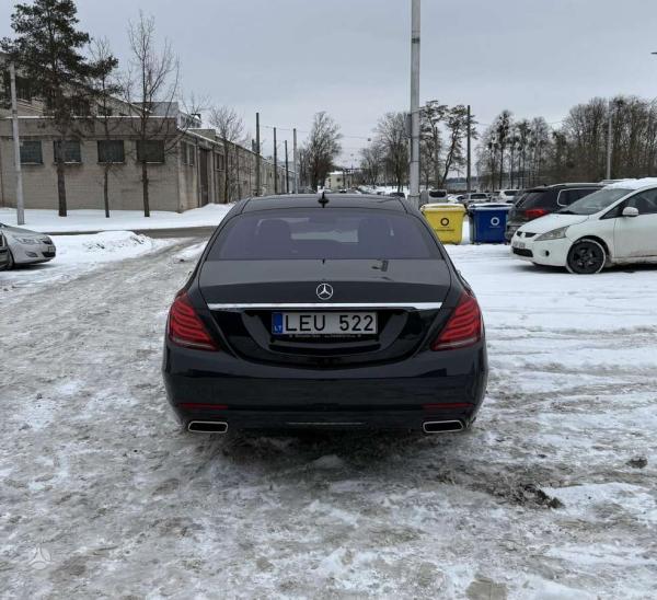 Black Mercedes-Benz S 500 2014 in Kaunas, with an engine capacity of 4.66 L and mileage of 214 thousand km for 27000 €, photo 5 on AUTOMOTO.COM.LV