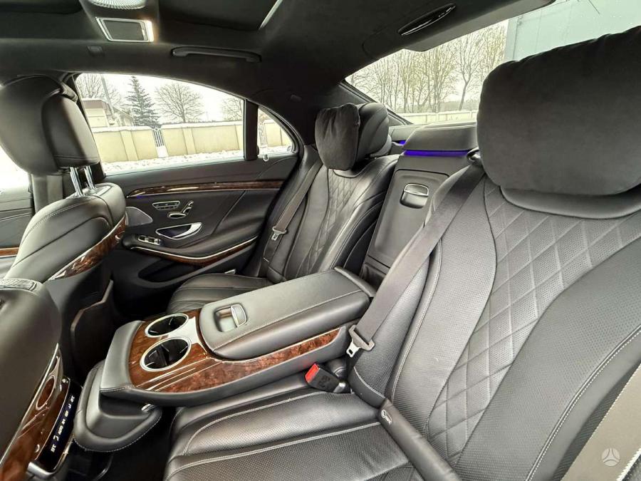 Black Mercedes-Benz S 500 2014 in Kaunas, with an engine capacity of 4.66 L and mileage of 214 thousand km for 27000 €, photo 32 on AUTOMOTO.COM.LV