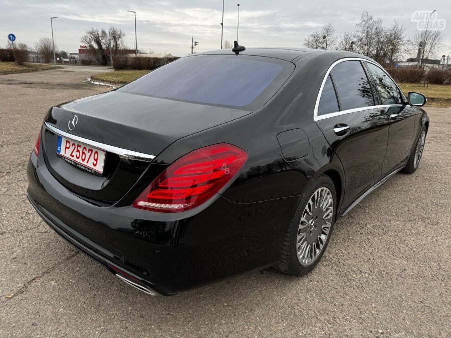 Black Mercedes-Benz S 500 2014 in Kaunas, with an engine capacity of 4.70 L and mileage of 190 thousand km for 30500 €, photo 8 on AUTOMOTO.COM.LV