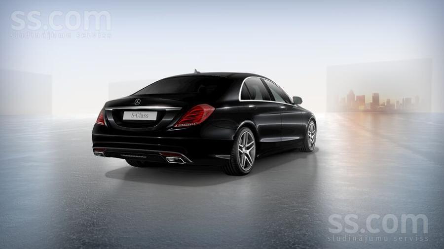 Black Mercedes-Benz S 500 2014 in Riga, with an engine capacity of 4.70 L and mileage of 94 thousand km for 29900 €, photo 5 on AUTOMOTO.COM.LV