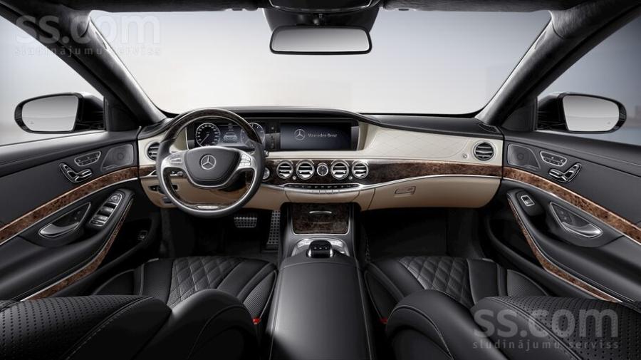 Black Mercedes-Benz S 500 2014 in Riga, with an engine capacity of 4.70 L and mileage of 94 thousand km for 29900 €, photo 11 on AUTOMOTO.COM.LV