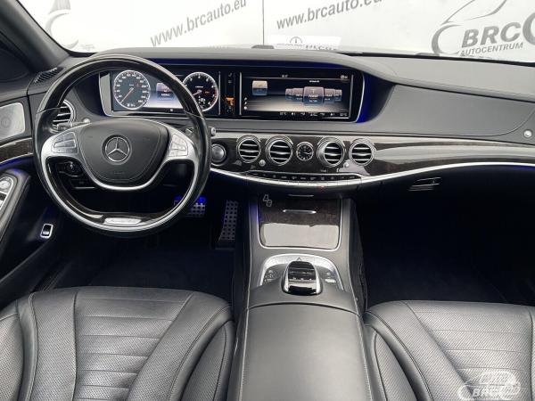 Black Mercedes-Benz S 500 2015 in Avizieniai, with an engine capacity of 4.70 L and mileage of 165 thousand km for 33900 €, photo 3 on AUTOMOTO.COM.LV