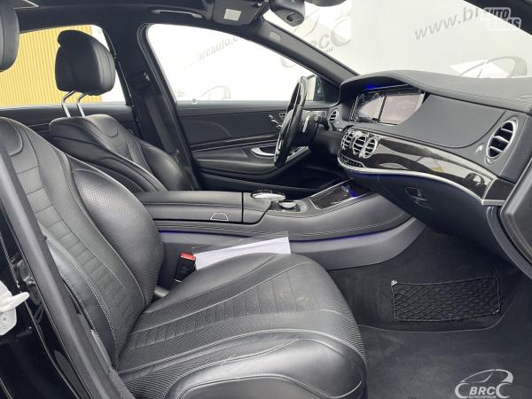 Black Mercedes-Benz S 500 2015 in Avizieniai, with an engine capacity of 4.70 L and mileage of 165 thousand km for 33900 €, photo 10 on AUTOMOTO.COM.LV