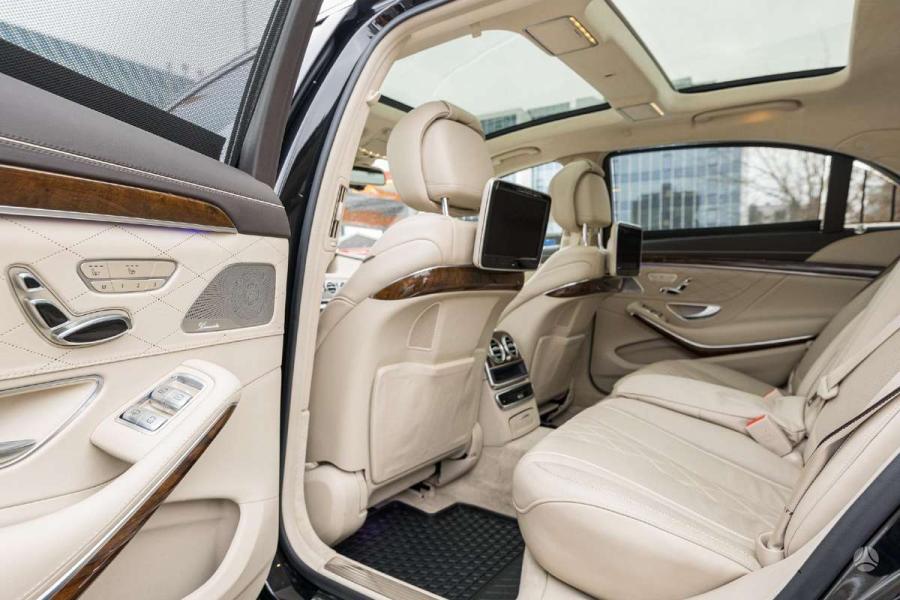 Melns Mercedes-Benz S 500 2015 Kauņa, ar dzinēja tilpumu 4.66 L un nobraukumu 205 tūkst. km par 29000 €, foto 18 vietnē AUTOMOTO.COM.LV