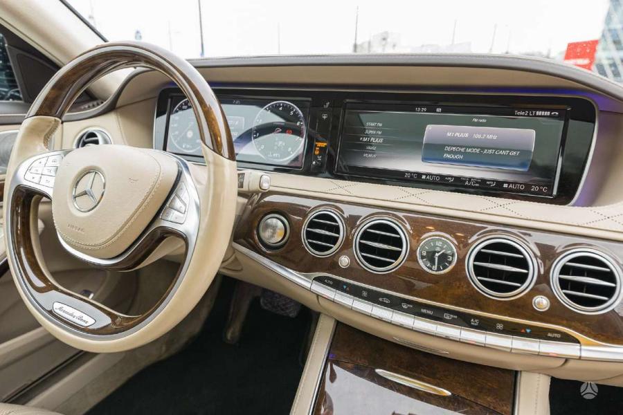 Melns Mercedes-Benz S 500 2015 Kauņa, ar dzinēja tilpumu 4.66 L un nobraukumu 205 tūkst. km par 29000 €, foto 22 vietnē AUTOMOTO.COM.LV