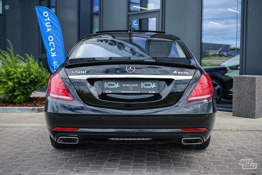 Black Mercedes-Benz S 500 2015 in Kaunas, with an engine capacity of 4.70 L and mileage of 211 thousand km for 24750 €, photo 13 on AUTOMOTO.COM.LV