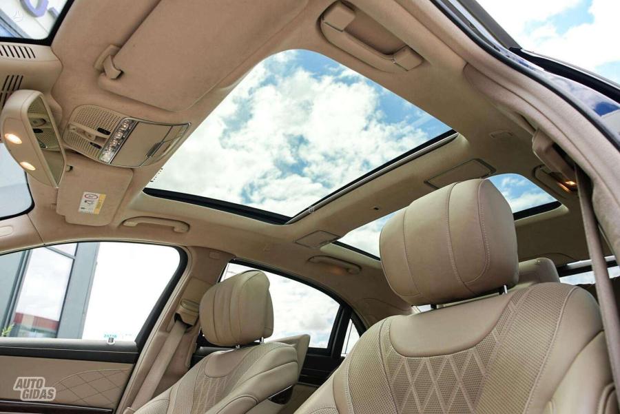 Black Mercedes-Benz S 500 2015 in Kaunas, with an engine capacity of 4.70 L and mileage of 211 thousand km for 24750 €, photo 28 on AUTOMOTO.COM.LV