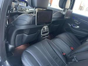 Black Mercedes-Benz S 500 2016 in Panevezys, with an engine capacity of 4.66 L and mileage of 245 thousand km for 26500 €, photo 7 on AUTOMOTO.COM.LV