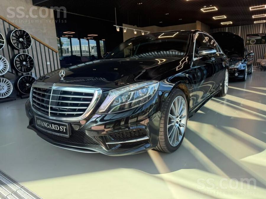 Black Mercedes-Benz S 500 2016 in Riga, with an engine capacity of 4.70 L and mileage of 177 thousand km for 35960 €, photo 3 on AUTOMOTO.COM.LV