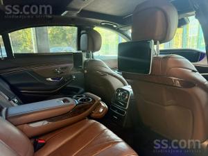 Black Mercedes-Benz S 500 2016 in Riga, with an engine capacity of 4.70 L and mileage of 177 thousand km for 35960 €, photo 7 on AUTOMOTO.COM.LV