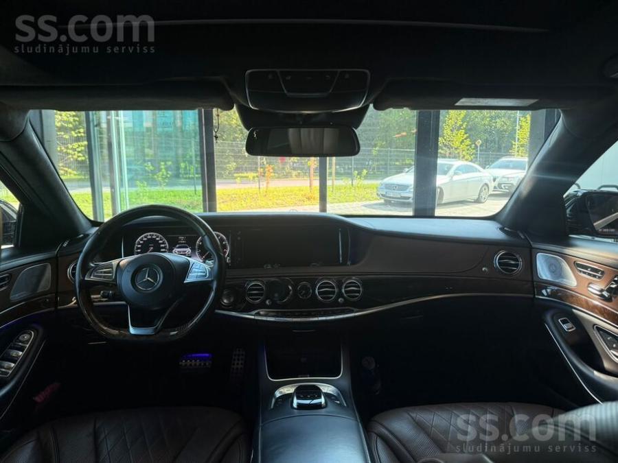 Black Mercedes-Benz S 500 2016 in Riga, with an engine capacity of 4.70 L and mileage of 177 thousand km for 35960 €, photo 11 on AUTOMOTO.COM.LV