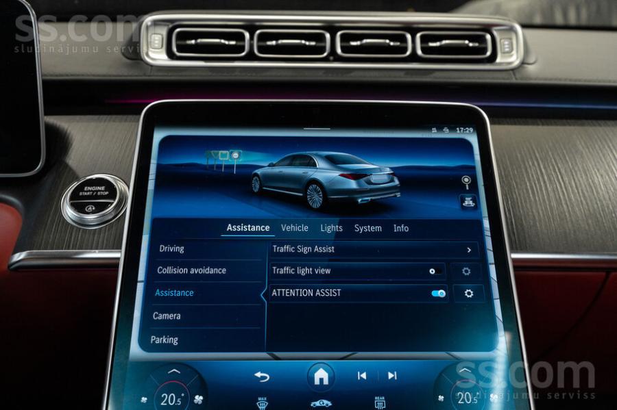Melns Mercedes-Benz S 500 2022 Rīga, ar dzinēja tilpumu 4.00 L un nobraukumu 35 tūkst. km par 79000 €, foto 28 vietnē AUTOMOTO.COM.LV