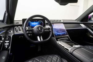 Black Mercedes-Benz S 500 2022 in Vilnius, with an engine capacity of 3.00 L and mileage of 53 thousand km for 79900 €, photo 14 on AUTOMOTO.COM.LV