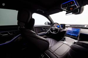 Black Mercedes-Benz S 500 2022 in Vilnius, with an engine capacity of 3.00 L and mileage of 53 thousand km for 79900 €, photo 21 on AUTOMOTO.COM.LV