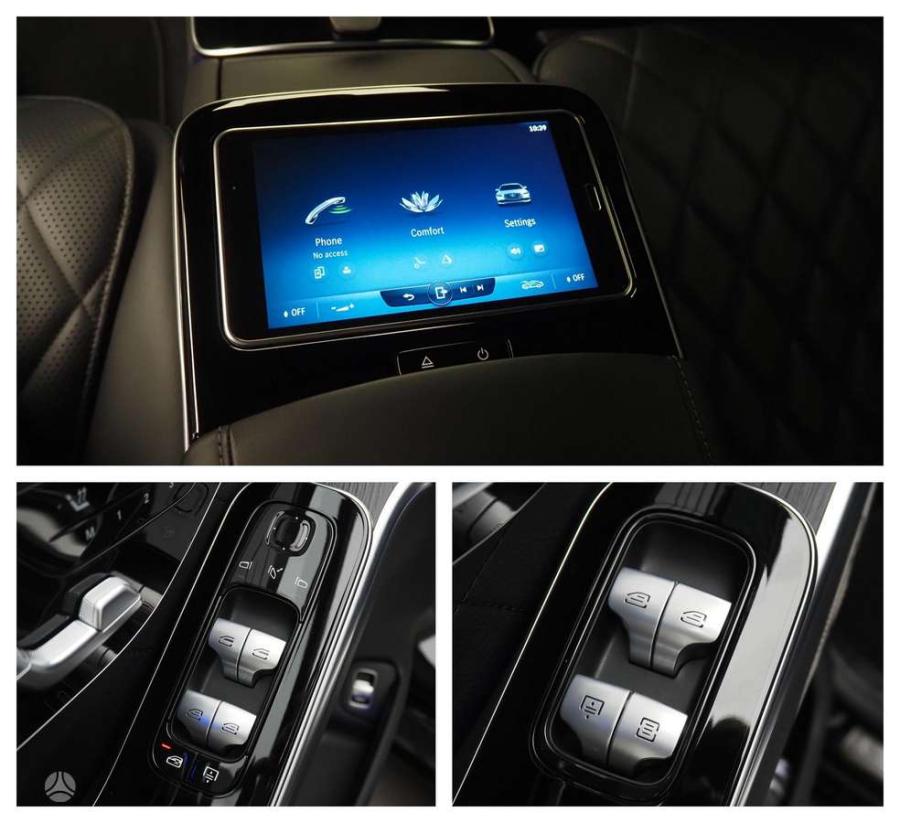 Black Mercedes-Benz S 500 2022 in Vilnius, with an engine capacity of 3.00 L and mileage of 53 thousand km for 79900 €, photo 22 on AUTOMOTO.COM.LV
