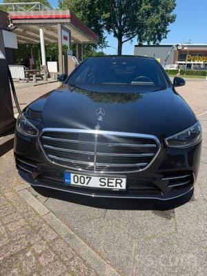 Black Mercedes-Benz S 500 2023 in Riga, with an engine capacity of 4.00 L and mileage of 43 thousand km for 74500 €, photo  on AUTOMOTO.COM.LV