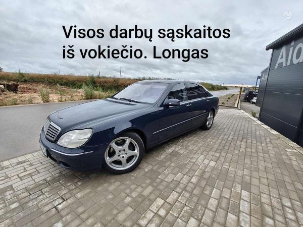 Zils Mercedes-Benz S 500 1999 Kauņa, ar dzinēja tilpumu 5.00 L un nobraukumu 275 tūkst. km par 3600 €, foto 1 vietnē AUTOMOTO.COM.LV
