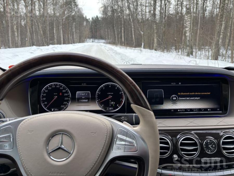 Zils Mercedes-Benz S 500 2014 Rīga, ar dzinēja tilpumu 4.70 L un nobraukumu 110 tūkst. km par 28990 €, foto 14 vietnē AUTOMOTO.COM.LV