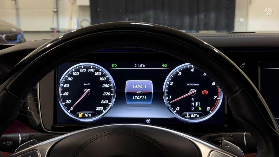 Pelēks Mercedes-Benz S 500 2015 Viļņa, ar dzinēja tilpumu 4.60 L un nobraukumu 171 tūkst. km par 55500 €, foto 31 vietnē AUTOMOTO.COM.LV