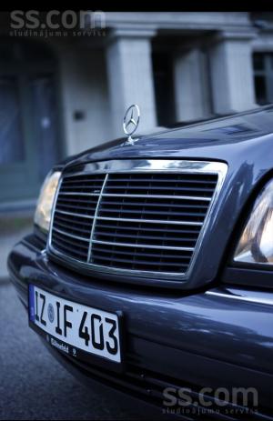 Grey Mercedes-Benz S 500 1995 in Riga, with an engine capacity of 5.00 L and mileage of 199 thousand km for 13300 €, photo 5 on AUTOMOTO.COM.LV