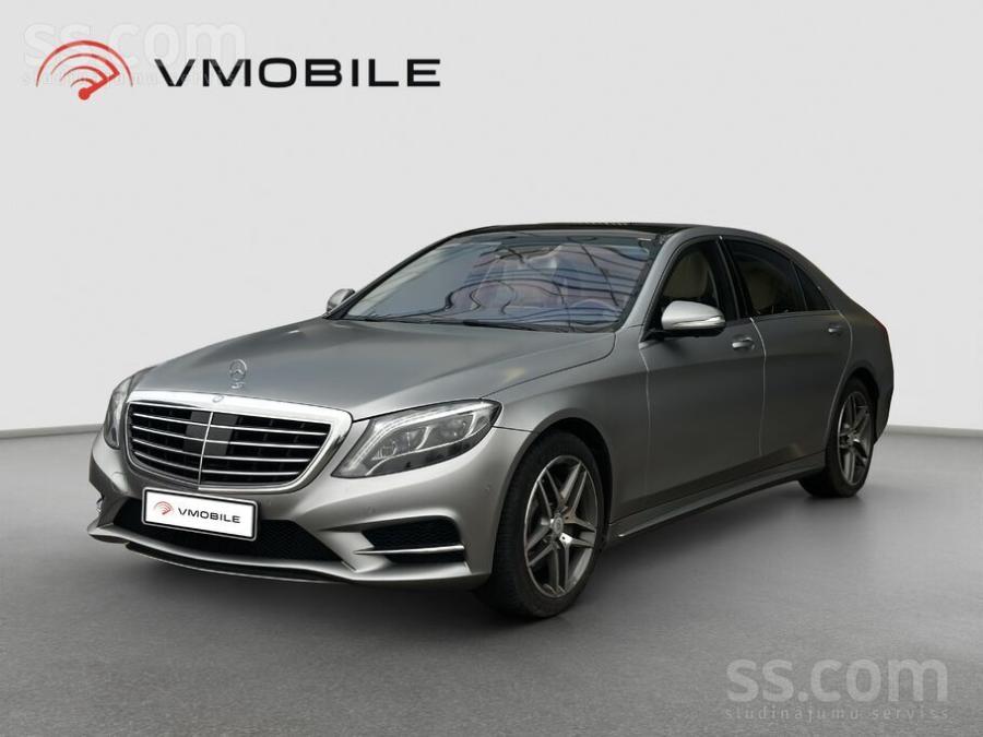 Grey Mercedes-Benz S 500 2014 in Riga, with an engine capacity of 4.70 L and mileage of 121 thousand km for 35990 €, photo 1 on AUTOMOTO.COM.LV