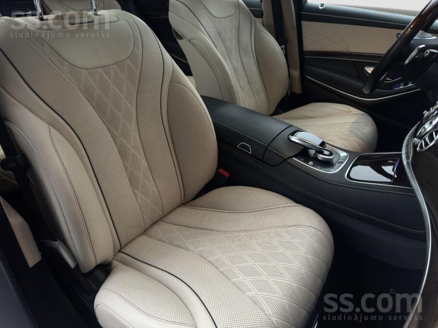 Grey Mercedes-Benz S 500 2014 in Riga, with an engine capacity of 4.70 L and mileage of 121 thousand km for 35990 €, photo 6 on AUTOMOTO.COM.LV