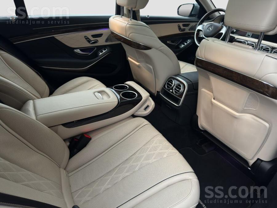 Grey Mercedes-Benz S 500 2014 in Riga, with an engine capacity of 4.70 L and mileage of 121 thousand km for 35990 €, photo 11 on AUTOMOTO.COM.LV