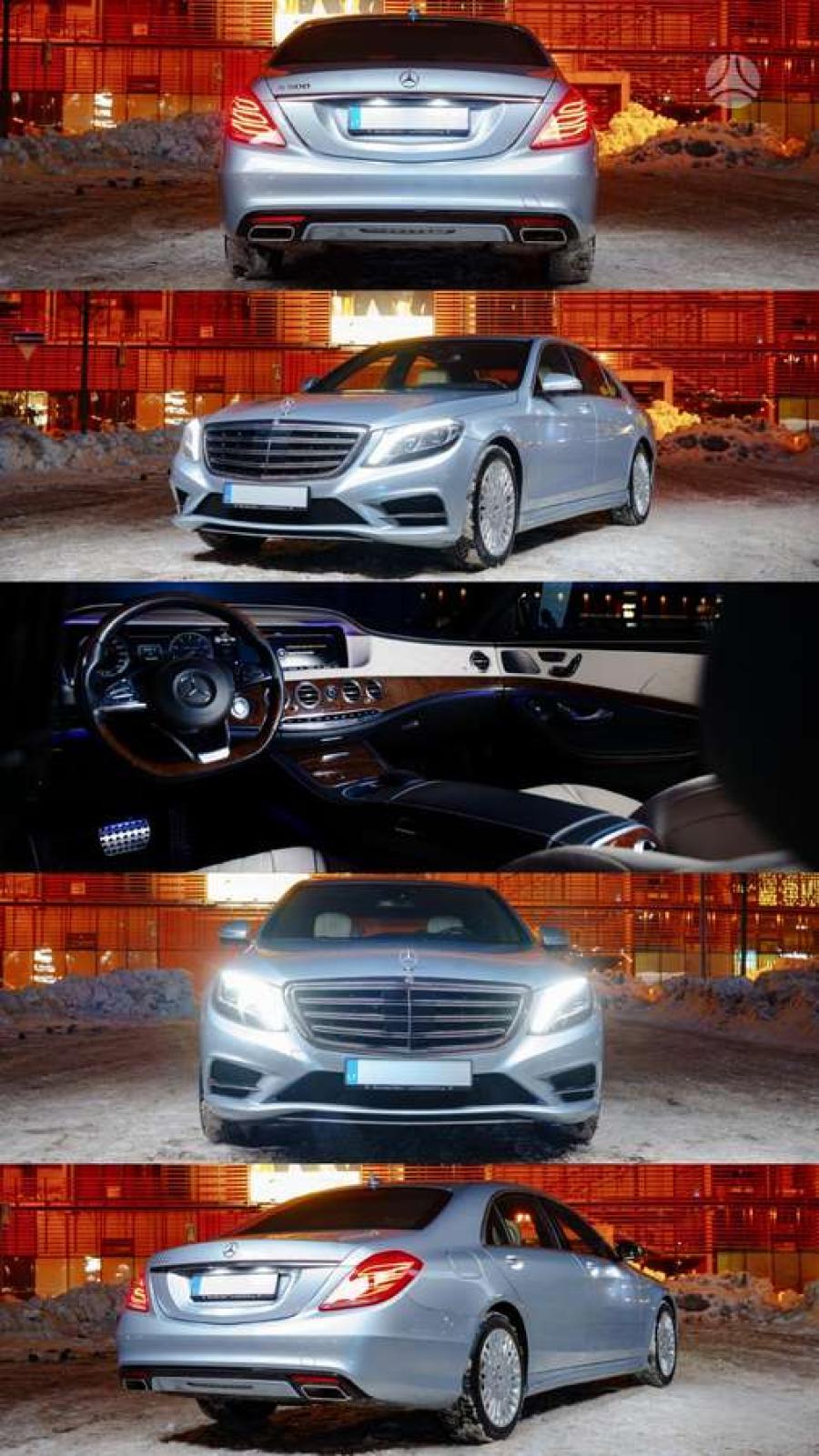 Grey Mercedes-Benz S 500 2014 in Klaipeda, with an engine capacity of 4.70 L and mileage of 167 thousand km for 37000 €, photo 31 on AUTOMOTO.COM.LV
