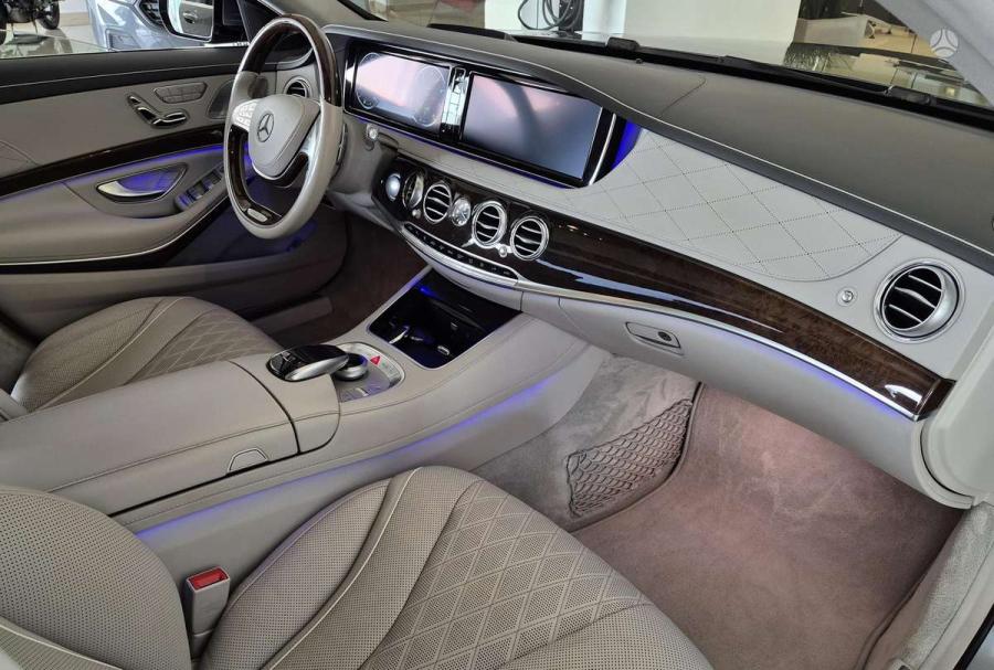 Pelēks Mercedes-Benz S 500 2016 Šauļi, ar dzinēja tilpumu 4.66 L un nobraukumu 157 tūkst. km par 33900 €, foto 21 vietnē AUTOMOTO.COM.LV