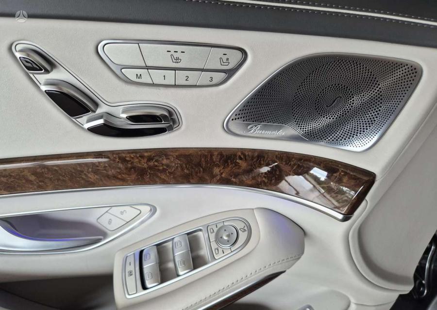 Pelēks Mercedes-Benz S 500 2016 Šauļi, ar dzinēja tilpumu 4.66 L un nobraukumu 157 tūkst. km par 33900 €, foto 23 vietnē AUTOMOTO.COM.LV