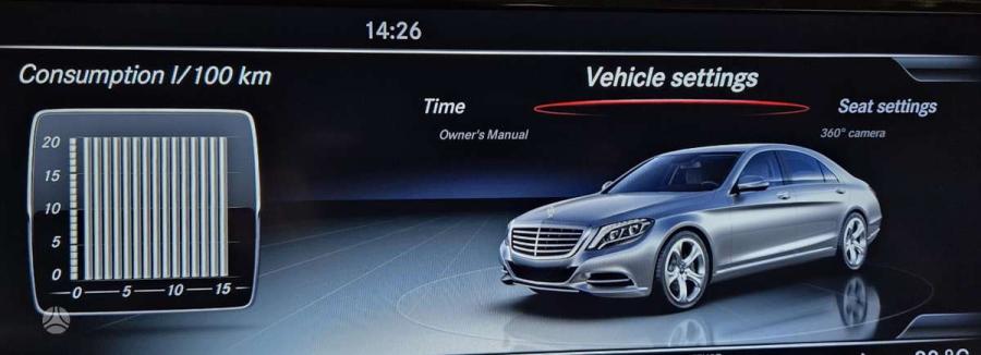 Pelēks Mercedes-Benz S 500 2016 Šauļi, ar dzinēja tilpumu 4.66 L un nobraukumu 157 tūkst. km par 33900 €, foto 32 vietnē AUTOMOTO.COM.LV
