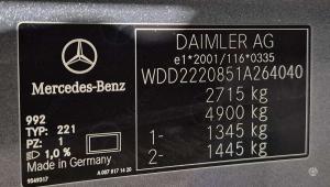 Pelēks Mercedes-Benz S 500 2016 Šauļi, ar dzinēja tilpumu 4.66 L un nobraukumu 157 tūkst. km par 33900 €, foto 33 vietnē AUTOMOTO.COM.LV