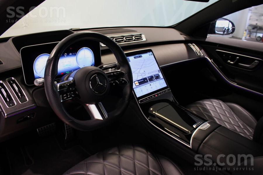 Pelēks Mercedes-Benz S 500 2022 Rīga, ar dzinēja tilpumu 3.00 L un nobraukumu 107 tūkst. km par 79500 €, foto 12 vietnē AUTOMOTO.COM.LV