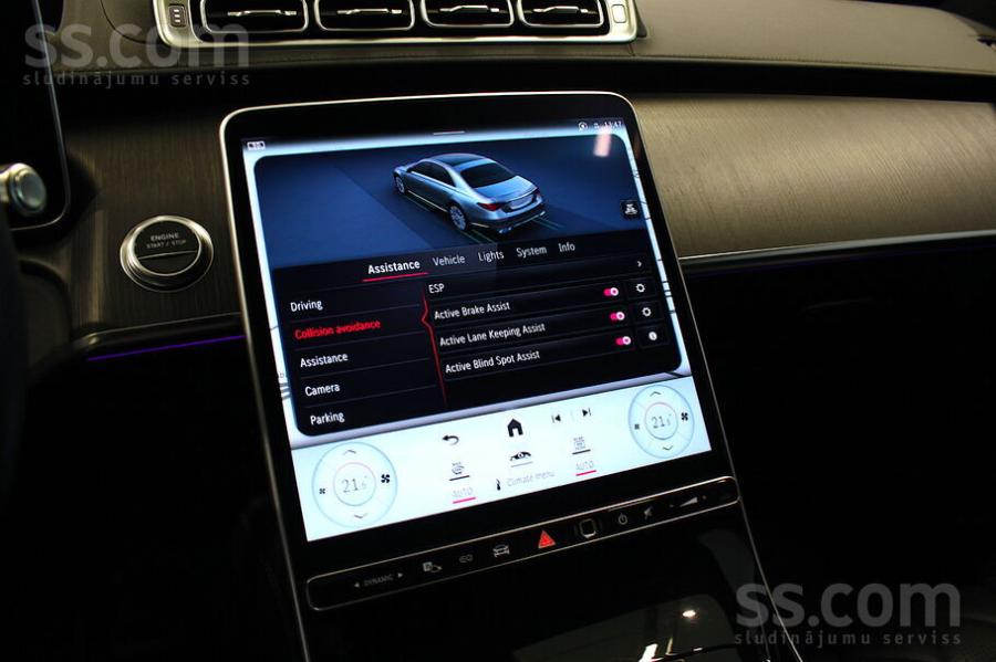 Pelēks Mercedes-Benz S 500 2022 Rīga, ar dzinēja tilpumu 3.00 L un nobraukumu 107 tūkst. km par 79500 €, foto 18 vietnē AUTOMOTO.COM.LV
