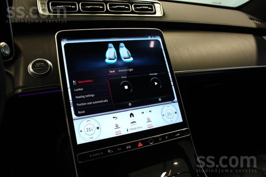 Pelēks Mercedes-Benz S 500 2022 Rīga, ar dzinēja tilpumu 3.00 L un nobraukumu 107 tūkst. km par 79500 €, foto 20 vietnē AUTOMOTO.COM.LV