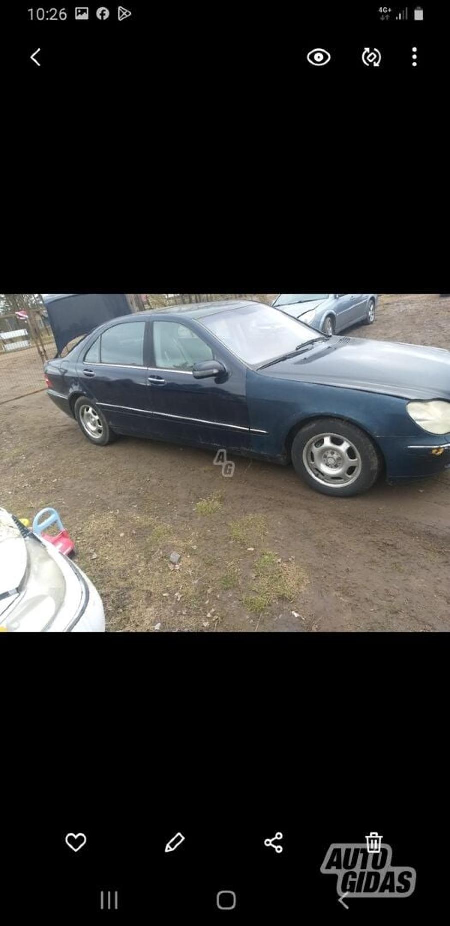 Mercedes-Benz S 500 2000 in Vilnius, with an engine capacity of 5.00 L and mileage of 265 thousand km for 1750 €, photo 7 on AUTOMOTO.COM.LV