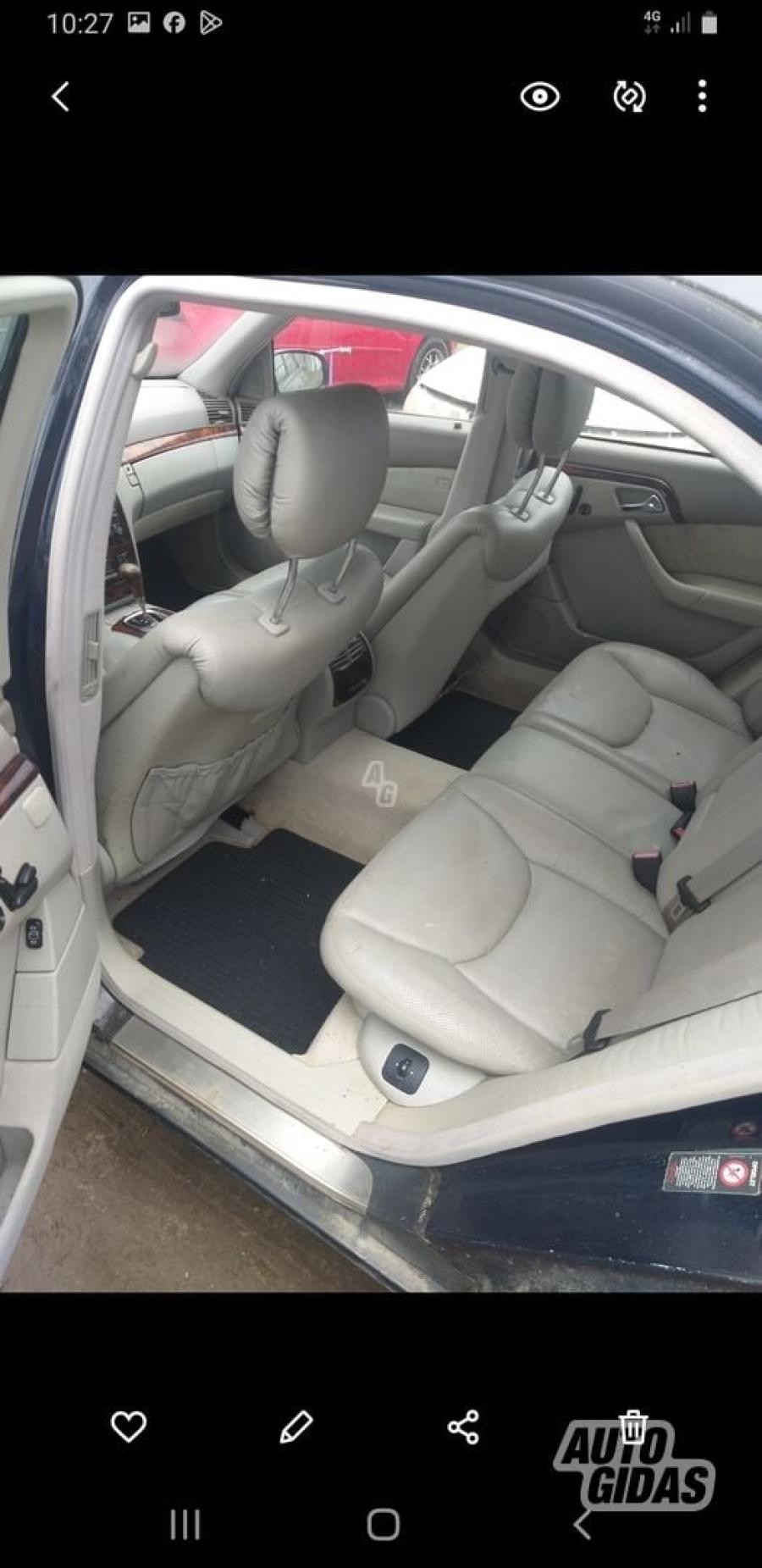 Mercedes-Benz S 500 2000 Viļņa, ar dzinēja tilpumu 5.00 L un nobraukumu 325 tūkst. km par 1650 €, foto 8 vietnē AUTOMOTO.COM.LV