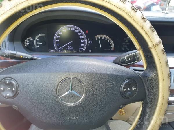 Mercedes-Benz S 500 2009 in Riga, with an engine capacity of 5.50 L and mileage of 143 thousand km for 10500 €, photo 3 on AUTOMOTO.COM.LV