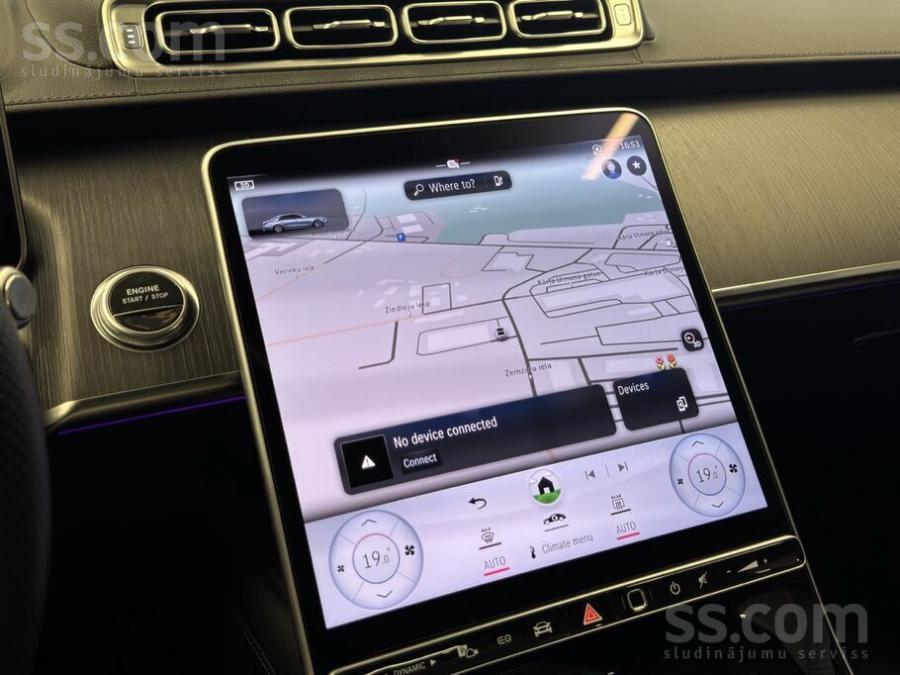 Mercedes-Benz S 500 2022 Rīga, ar dzinēja tilpumu 3.00 L un nobraukumu 106 tūkst. km par 86990 €, foto 19 vietnē AUTOMOTO.COM.LV