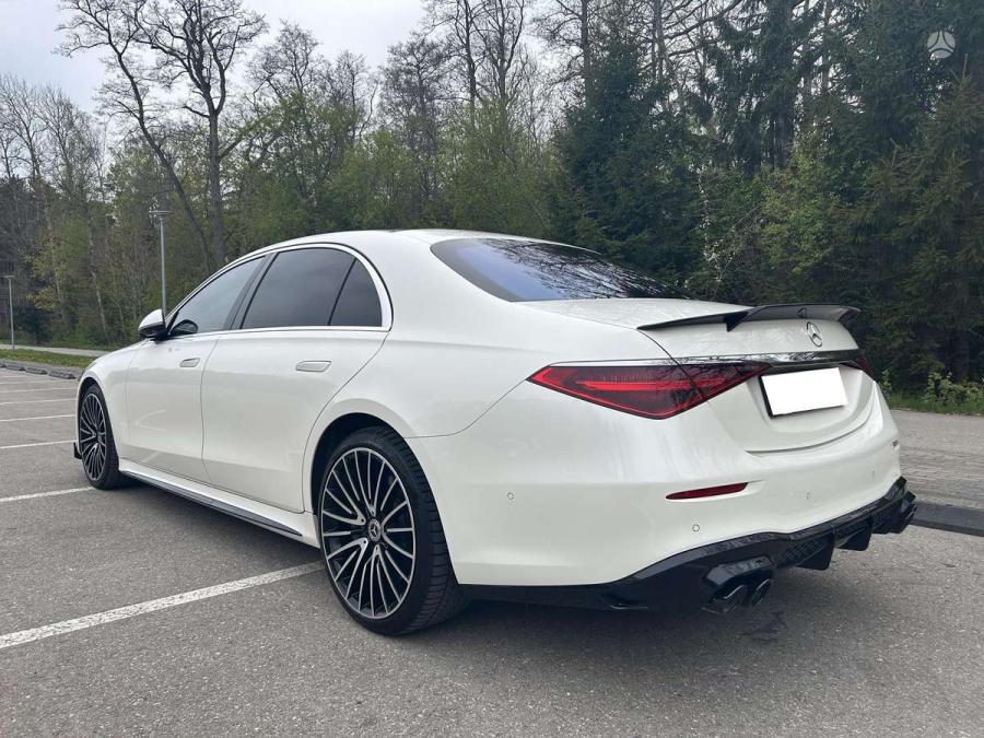 White Mercedes-Benz S 500 2021 in Klaipeda, with an engine capacity of 3.00 L and mileage of 70 thousand km for 72900 €, photo 9 on AUTOMOTO.COM.LV