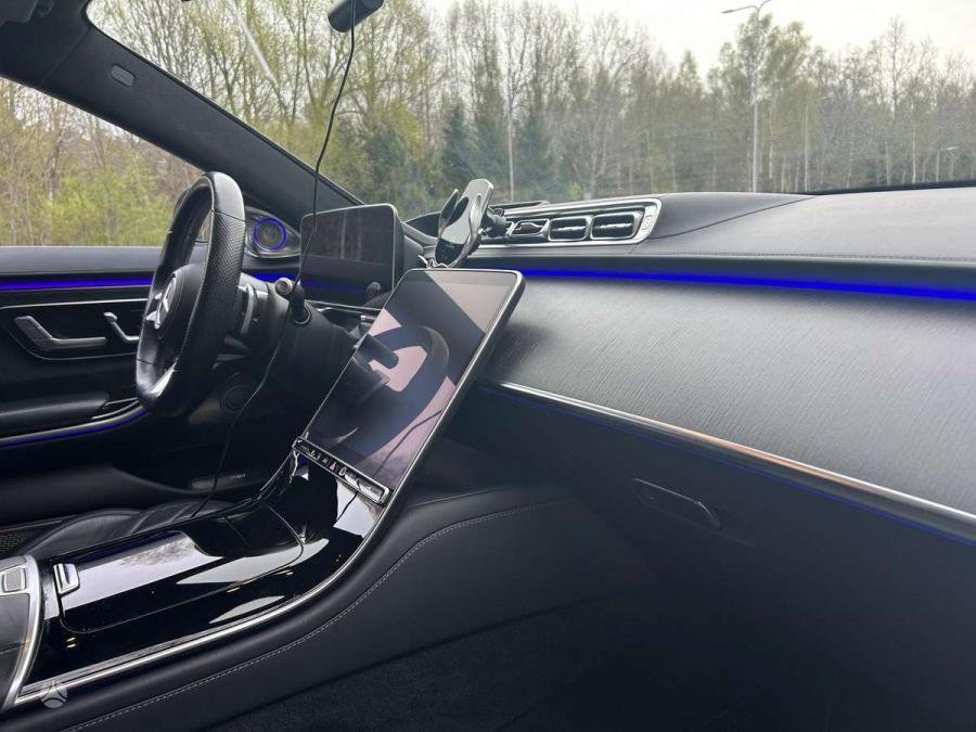 White Mercedes-Benz S 500 2021 in Klaipeda, with an engine capacity of 3.00 L and mileage of 70 thousand km for 72900 €, photo 14 on AUTOMOTO.COM.LV