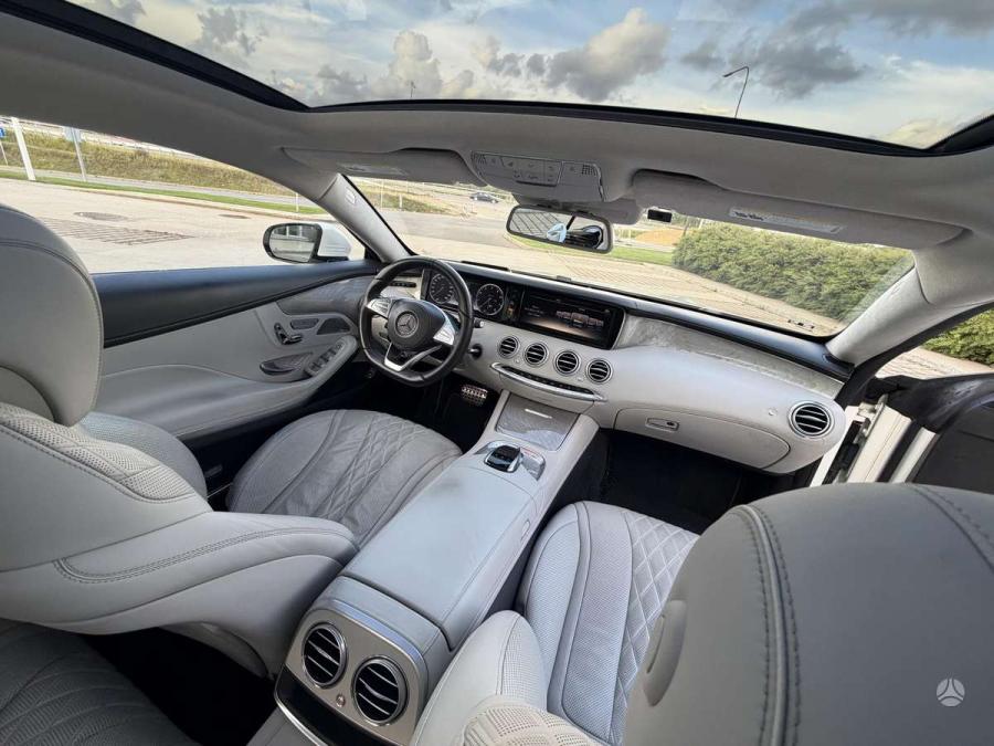 White Mercedes-Benz s-550 2015 in Vilnius, with an engine capacity of 4.66 L and mileage of 214 thousand km for 34980 €, photo 9 on AUTOMOTO.COM.LV