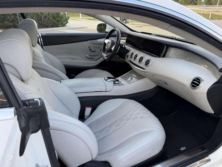 White Mercedes-Benz s-550 2015 in Vilnius, with an engine capacity of 4.66 L and mileage of 214 thousand km for 34980 €, photo 12 on AUTOMOTO.COM.LV
