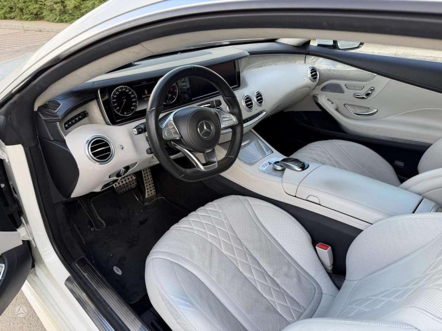 White Mercedes-Benz s-550 2015 in Vilnius, with an engine capacity of 4.66 L and mileage of 214 thousand km for 34980 €, photo 18 on AUTOMOTO.COM.LV