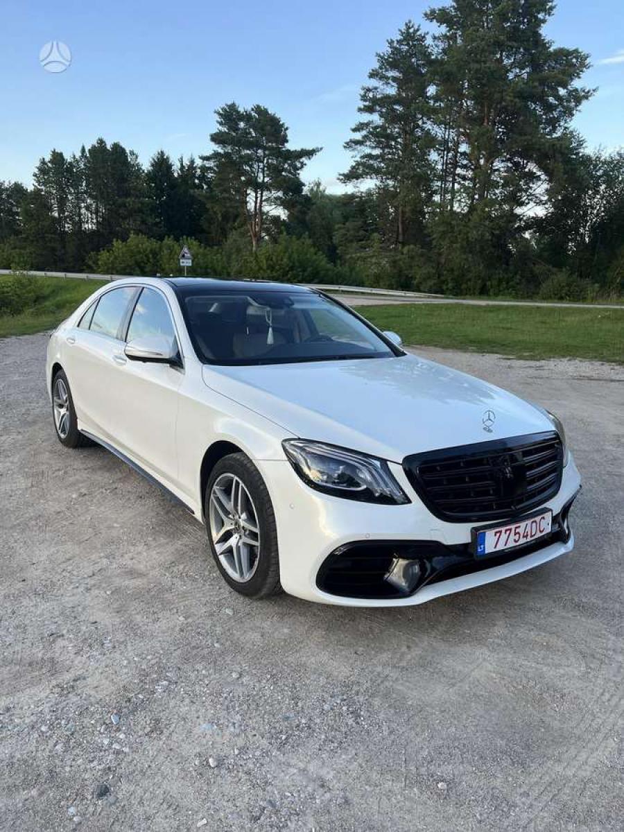 White Mercedes-Benz s-550 2014 in Kaunas, with an engine capacity of 4.70 L and mileage of 123 thousand km for 24000 €, photo 1 on AUTOMOTO.COM.LV