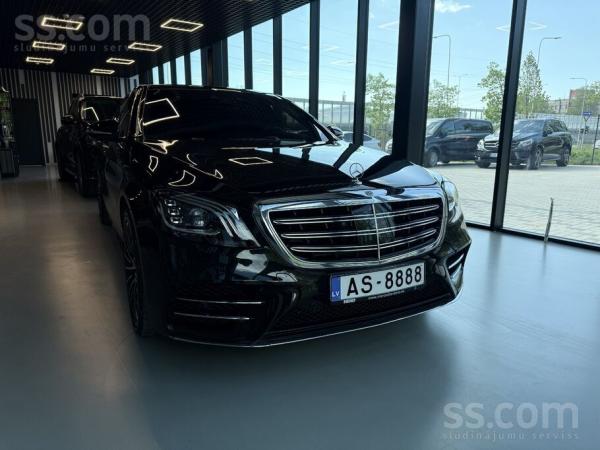 Melns Mercedes-Benz S 560 2018 Rīga, ar dzinēja tilpumu 4.00 L un nobraukumu 115 tūkst. km par 55000 €, foto  vietnē AUTOMOTO.COM.LV