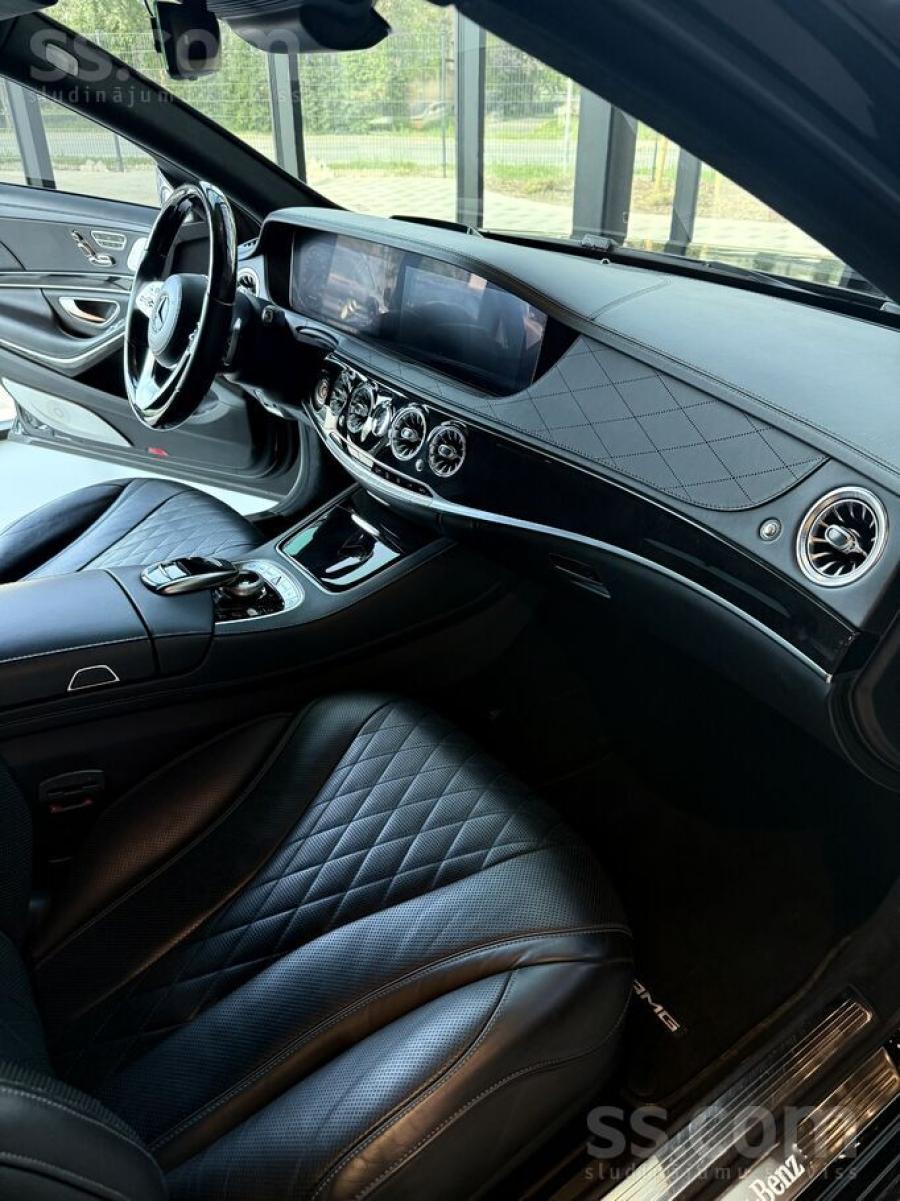 Melns Mercedes-Benz S 560 2018 Rīga, ar dzinēja tilpumu 4.00 L un nobraukumu 115 tūkst. km par 55000 €, foto 16 vietnē AUTOMOTO.COM.LV