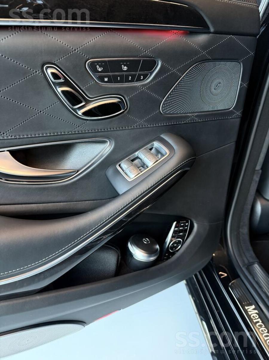Melns Mercedes-Benz S 560 2018 Rīga, ar dzinēja tilpumu 4.00 L un nobraukumu 115 tūkst. km par 55000 €, foto 20 vietnē AUTOMOTO.COM.LV